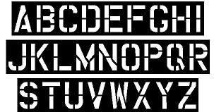 24" tall 16" wide Alphabet kit – Jentech Stencils
